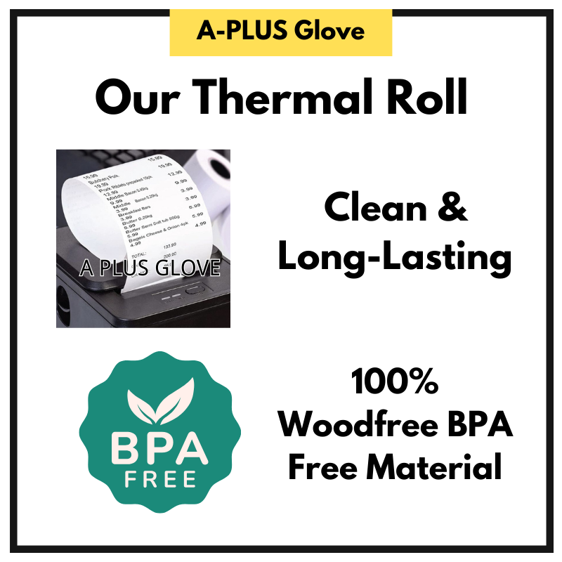 80mm x 60mm (100Rolls) Thermal Receipt Paper Rolls Kertas Resit Gulung ...