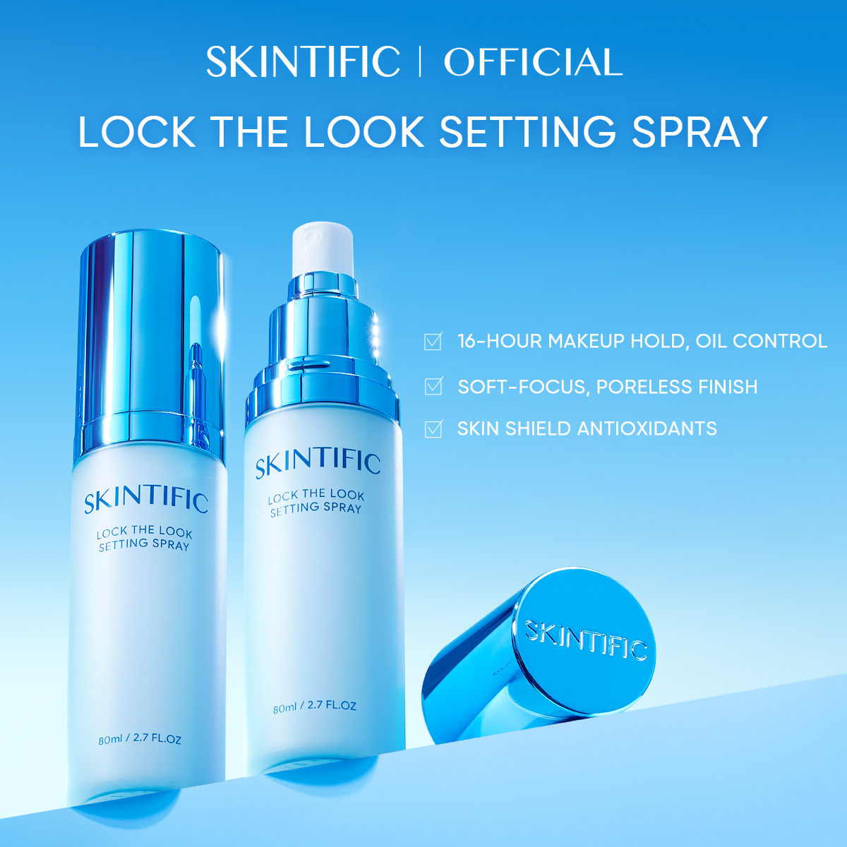 SKINTIFIC Matte Setting Spray 80ml Long-Lasting Oil Control Face Make ...