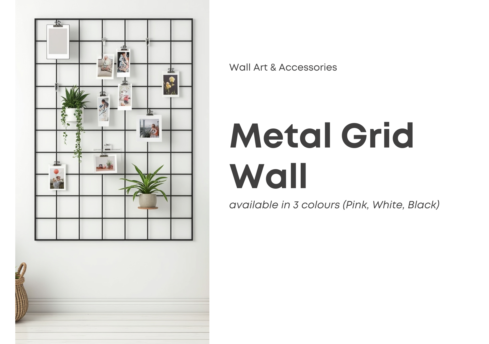 MRN Grid Wall / Photo Art Frame Display/ Multifunctional Iron DIY ...