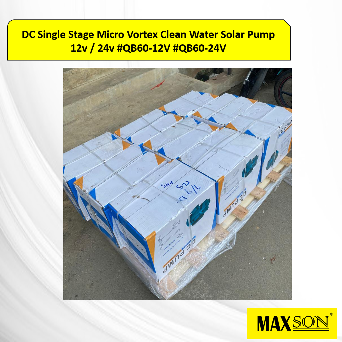 DC Single Stage Micro Vortex Clean Water Solar Pump 12v / 24v #QB60-12V ...