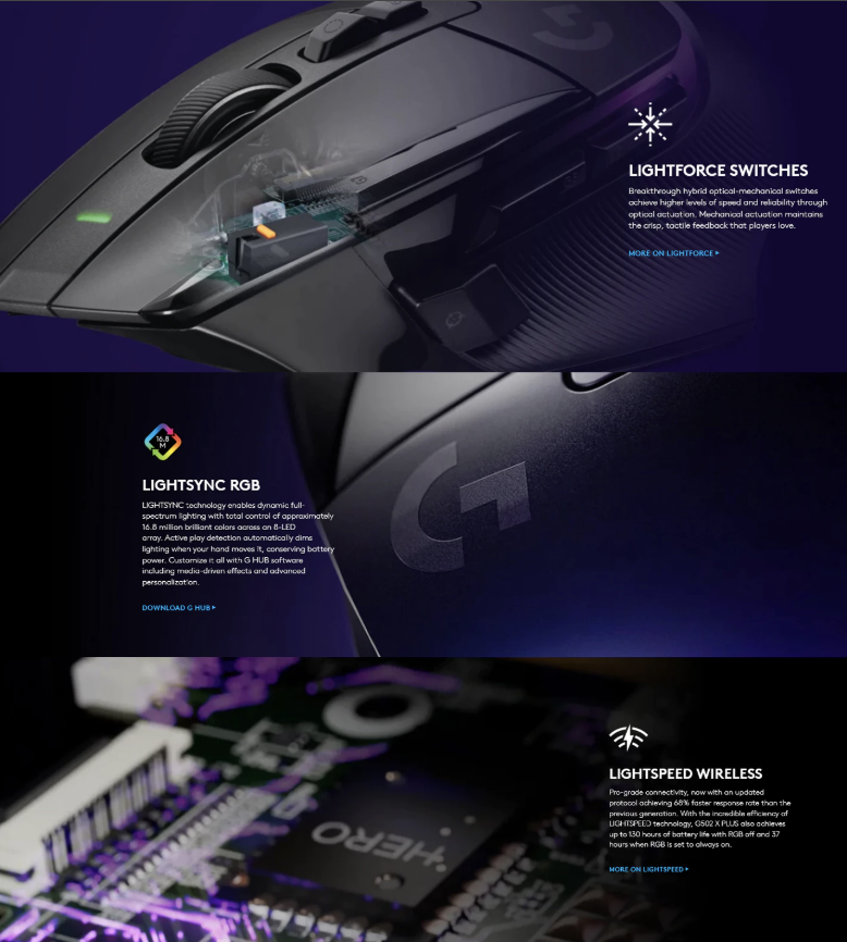 Logitech G502 X PLUS LIGHTSPEED Wireless RGB Gaming Mouse | Shopee Malaysia