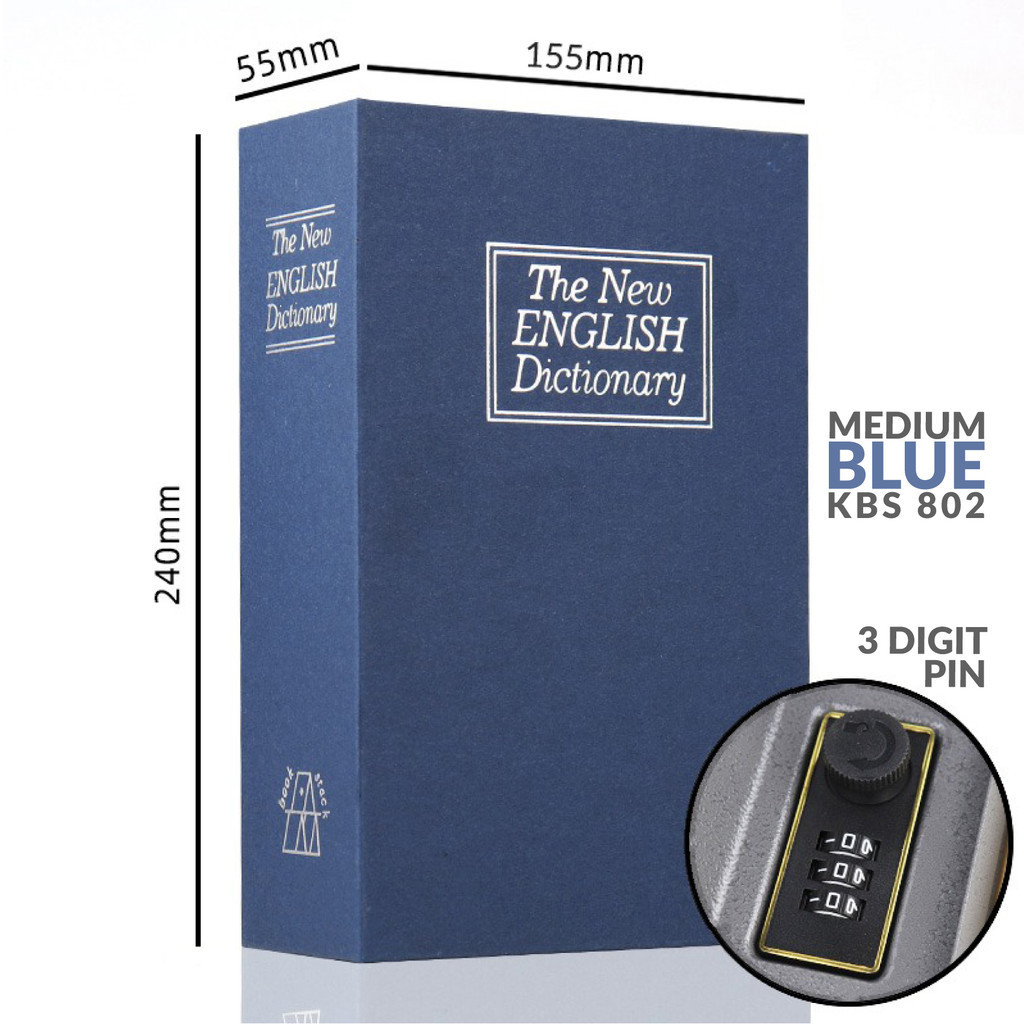 Safety Box Book Safe Passcode Hidden Storage with Lock Money Saving Box ...