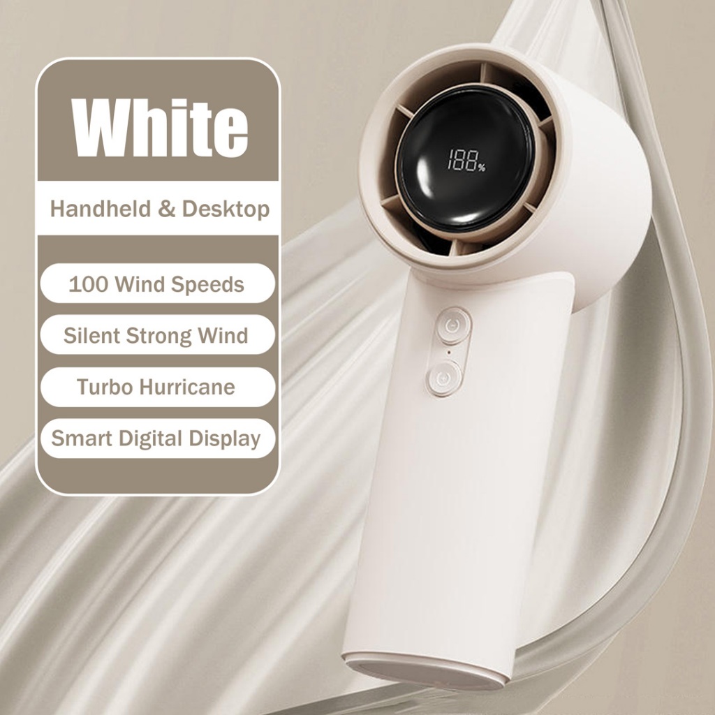Portable Bladeless Hand Fan Handheld Mini Aircond Fan Kipas Mini Turbo ...