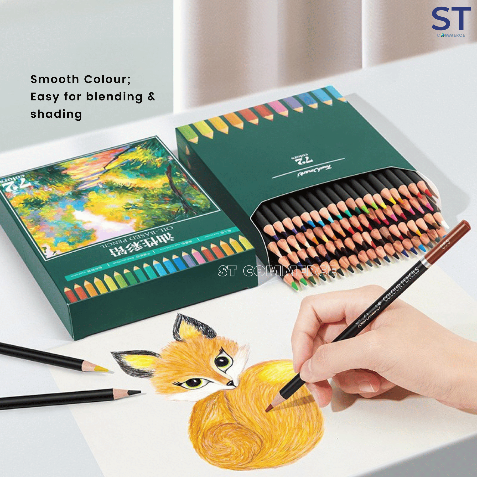 Touchmark Colour Pencil (36/48/72) Pensel Warna School Kids Stationery Set Home Stationery For ...