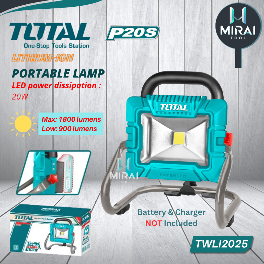 TOTAL TWLI2025 P20S 20V Li-ion Portable Lamp | Shopee Malaysia