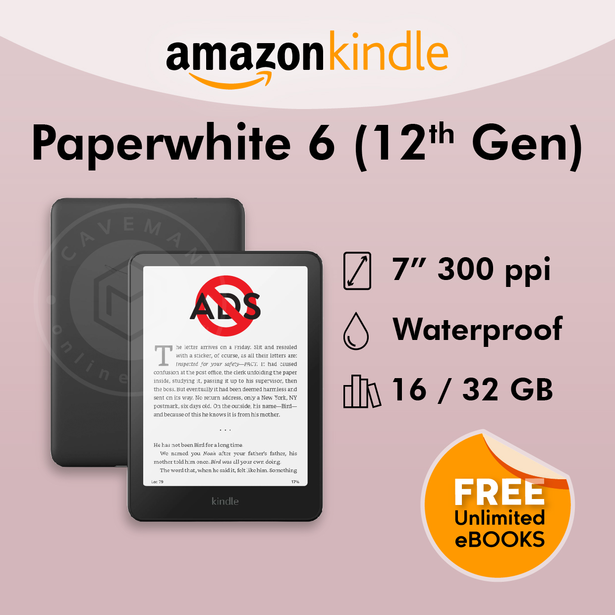 Kindle Paperwhite 6 | 12th Gen (No Ads) - 16 / 32GB + Signature Edition ...