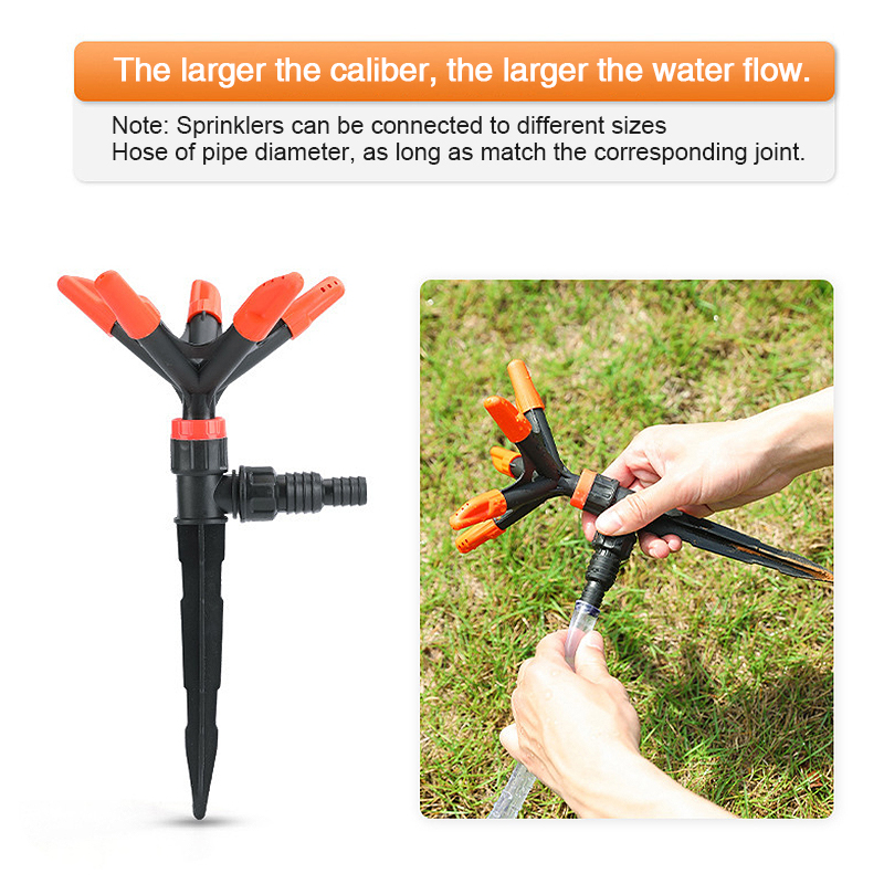 Garden Sprinkler 360° Rotary Automatic agricultural lawn farm plant ...