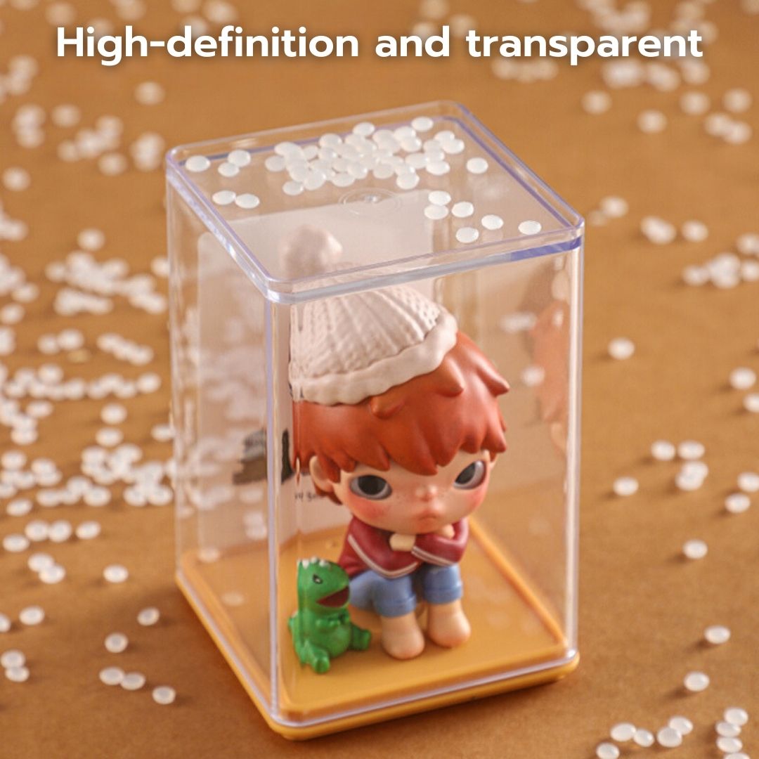 Figure Doll Display Box Small Model Storage Organizer Box Transparent ...