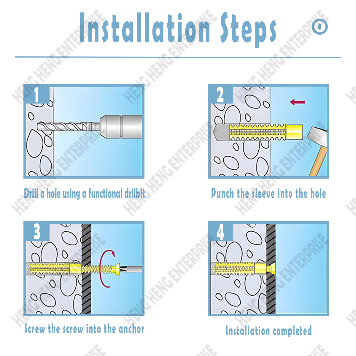 【Ready Stock】M6 Self-Tapping Screw -100 Sets Metal Serrated Expansion ...