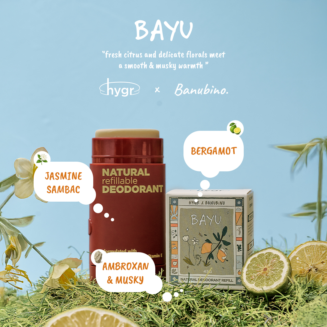 hygr Natural Refillable Deodorant Stick - Bayu (40g) | Shopee Malaysia