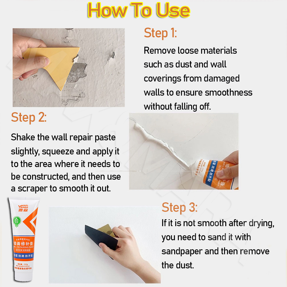 Wall Repair Cream 250g Wall Mending Ointment Waterproof Mending Agent ...