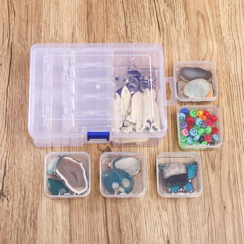 5D DIY Diamond Painting Point Diamond Storage Box 44 Grids Rice Beads ...