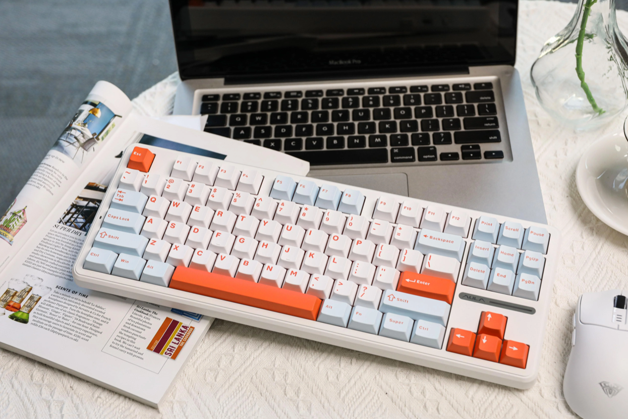 AULA F87 PRO 87 Keys Compact TKL Gasket Hot-Swappable Gaming Keyboard ...