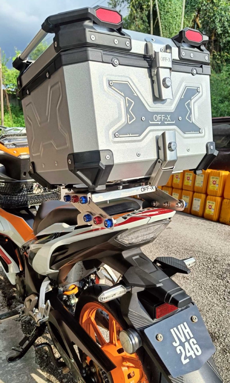 OFF-X Adjustable Stainless Steel Monorack Rack Lipat Motor Box Belakang ...