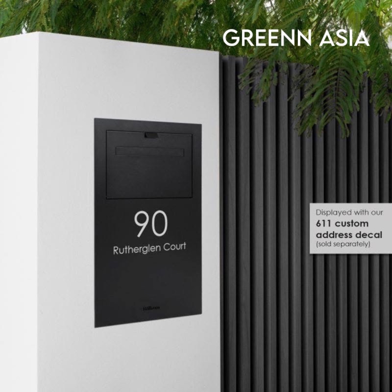 Anti-Theft Lockable Galvanized Steel Wall Embedded Mailbox with Back ...