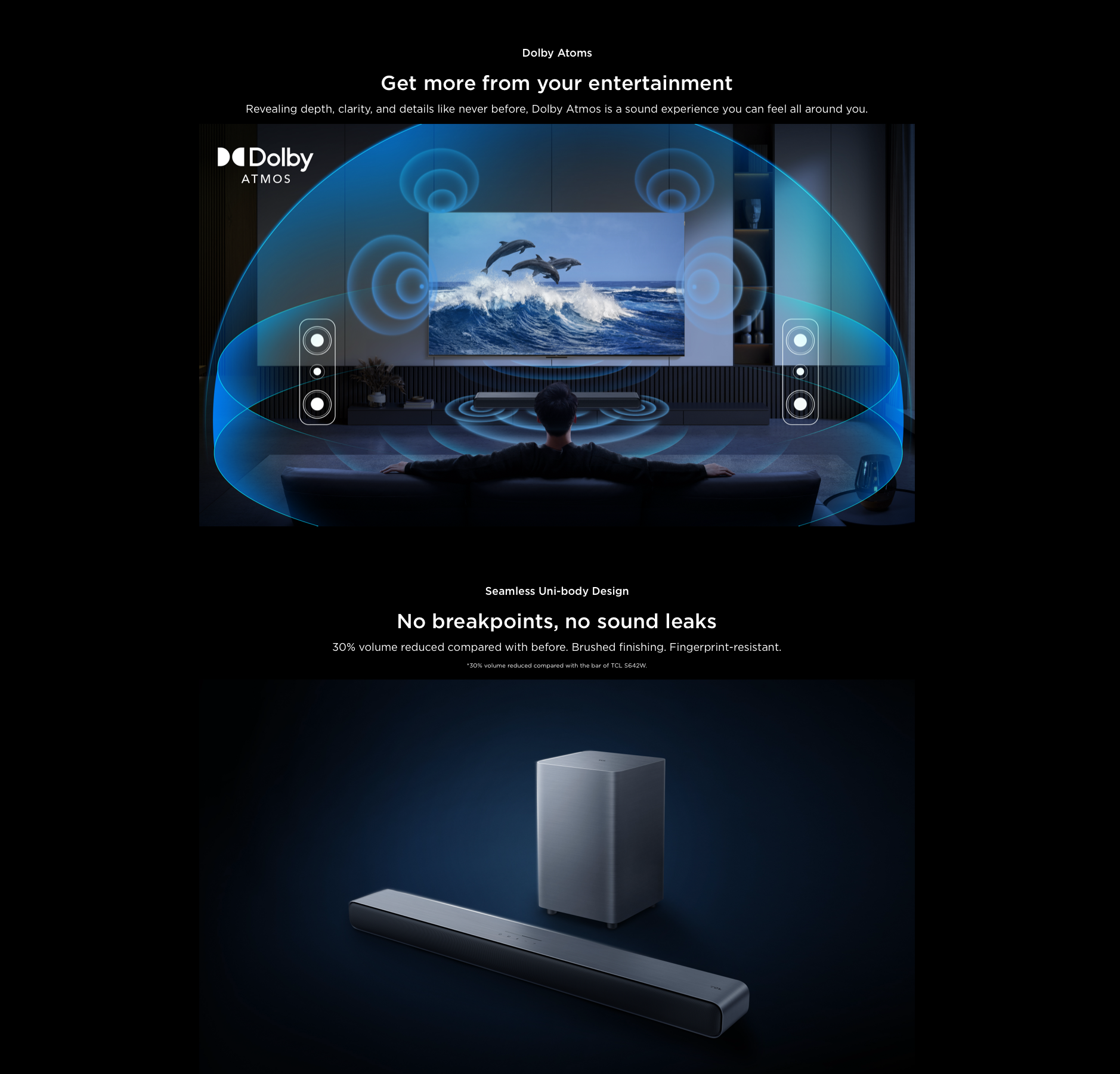 TCL S55H 2.1ch Dolby Atmos Super Bass Soundbar, Dual Bass System ...