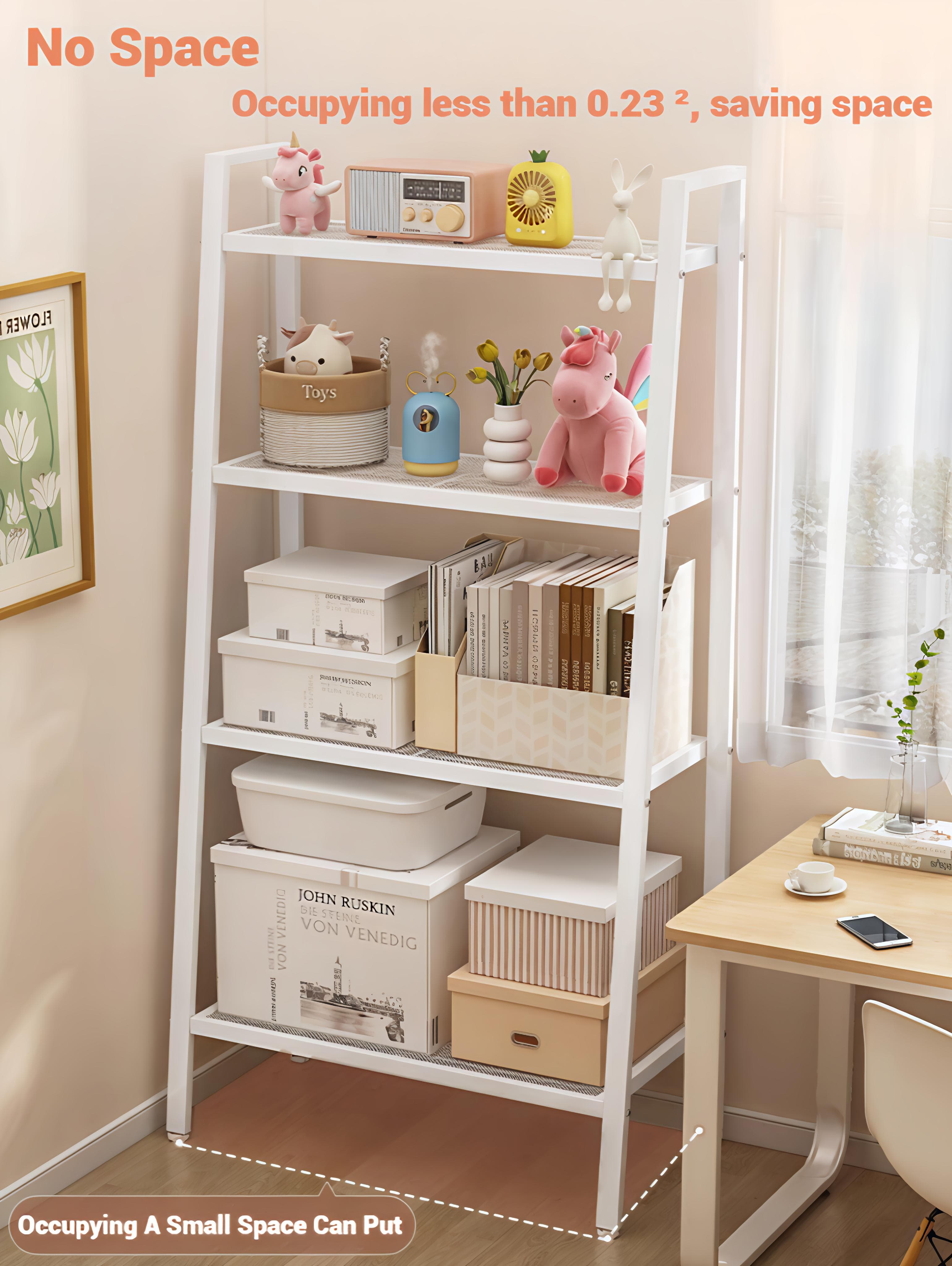 Trapezoidal Frame 3/4/5 Tiers Bookshelf Multipurpose Trapezoidal Frame ...