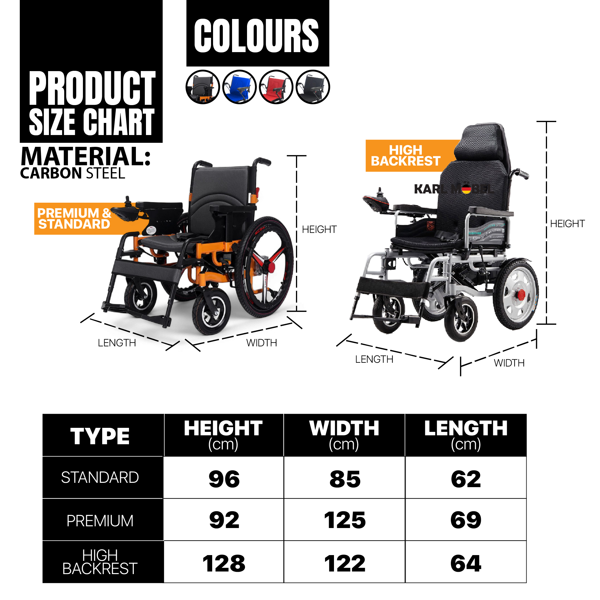 Kerusi Roda Elektrik Wheelchair Electric Lightweight Foldable Travel ...