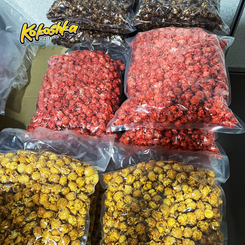 Big Bag Strawberry Popcorn 1KG Kokoshka Malaysia | Shopee Malaysia