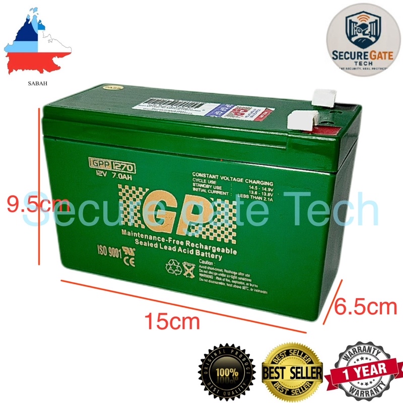 GP Battery 12v 7.0ah （Rechargeable） | Shopee Malaysia