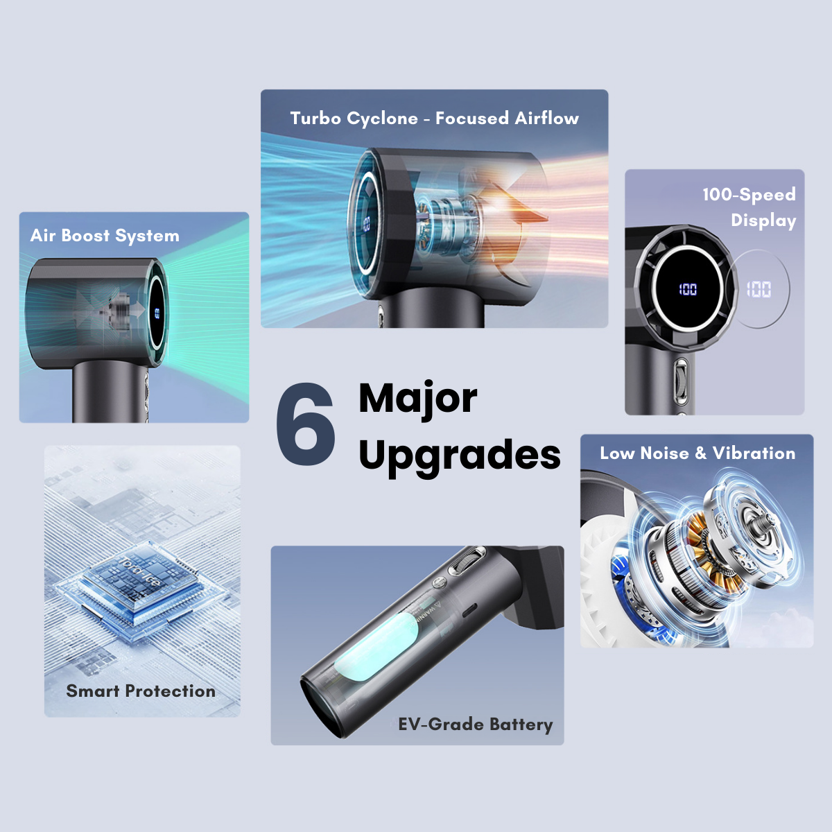 TMS Portable Handheld Fan Mini USB Kipas Tangan 100 Speed Angin LED ...
