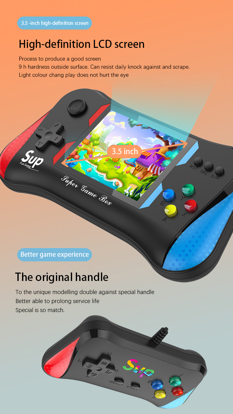 Sup X7M, Vintage 500-in-1 Handheld Game Console – 3.5" Screen, Classic ...