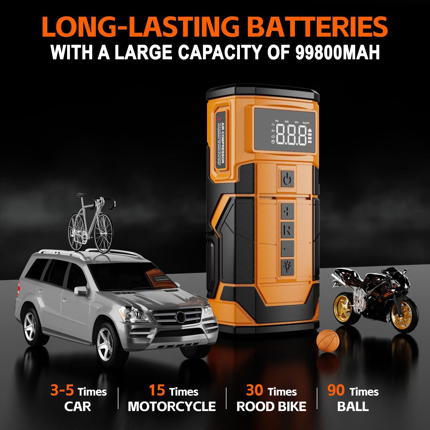 RED TOMATO 6000cc Car Jumper Power Bank Air Compressor Kereta Air Pump ...