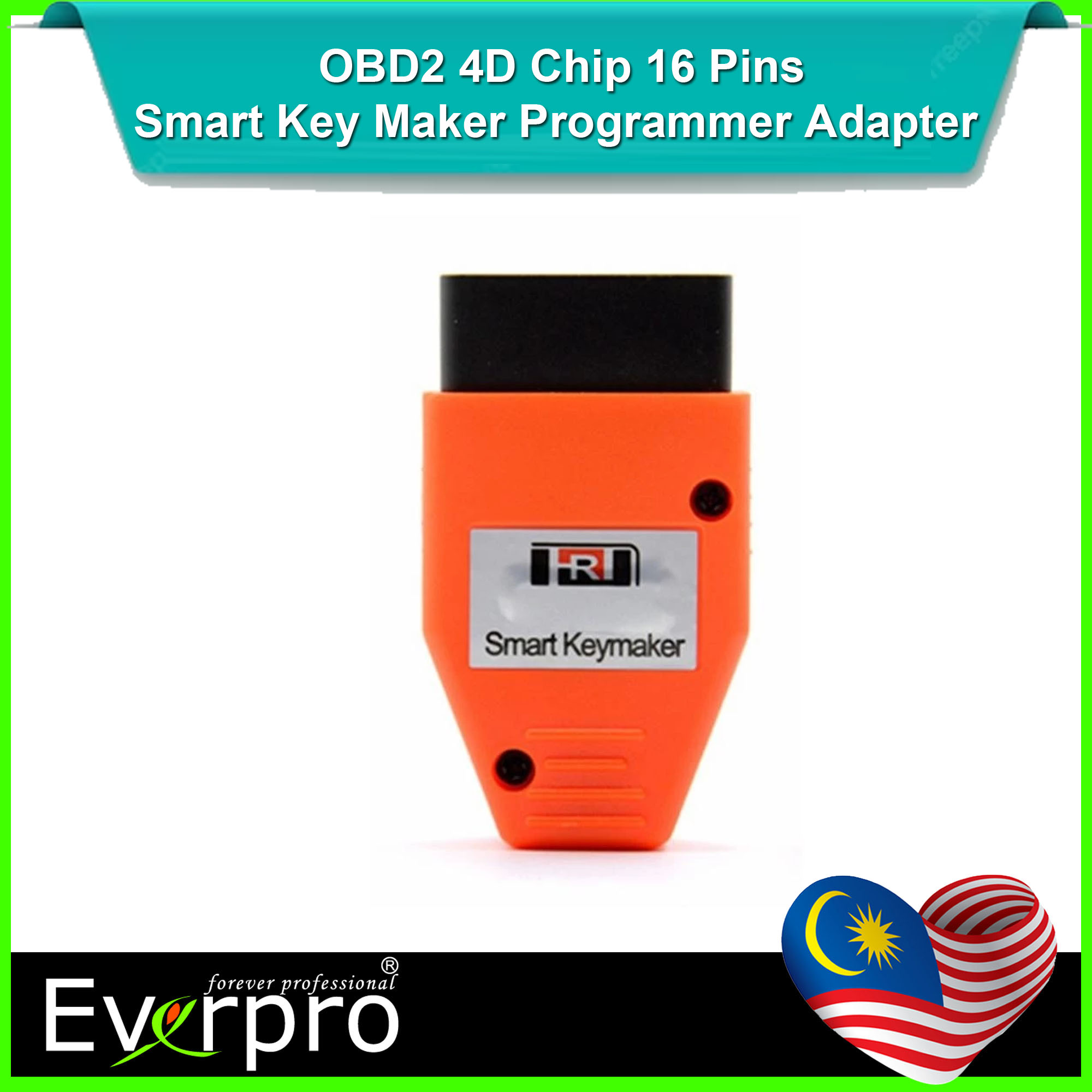 OBD2 4D Chip 16 Pins Smart Key Maker Programmer Adapter | Shopee Malaysia