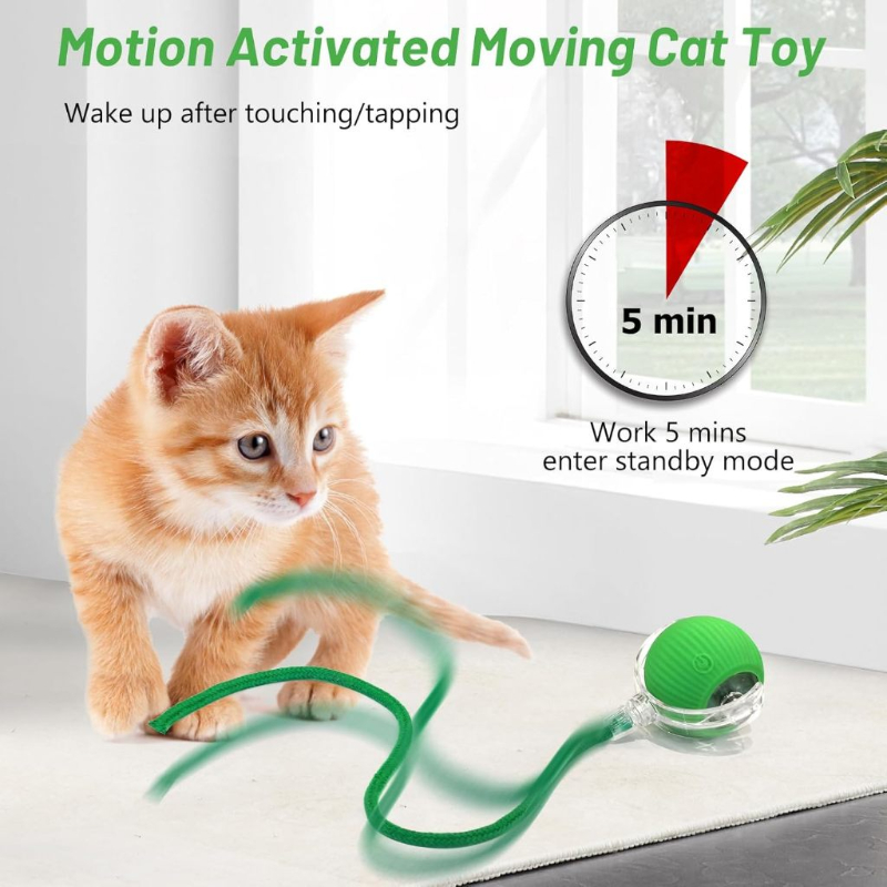 Electric Interactive Cat Toy Ball Super Drive Cat Rolling Balls Motion ...