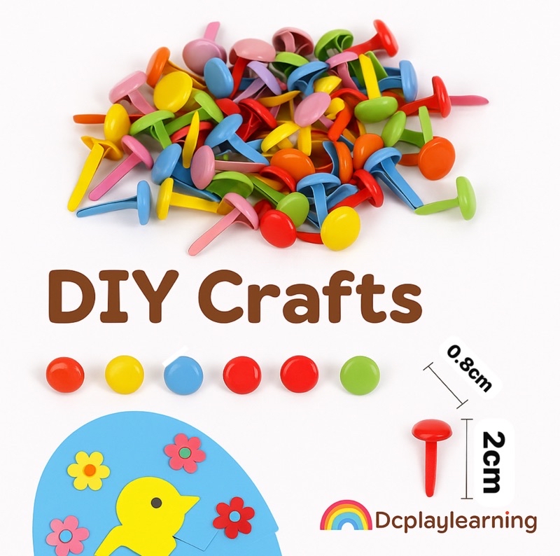 20pcs Mix color brad pin 20mm Long Split Pin Paper Fastener Split Pin ...