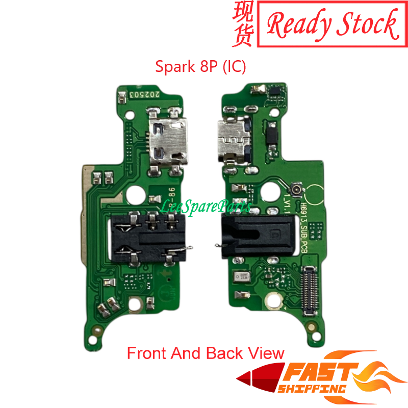 Tecno Spark 8 / 8C / 8P / 8T Charging Board USB Port Pin Mic Handfree ...