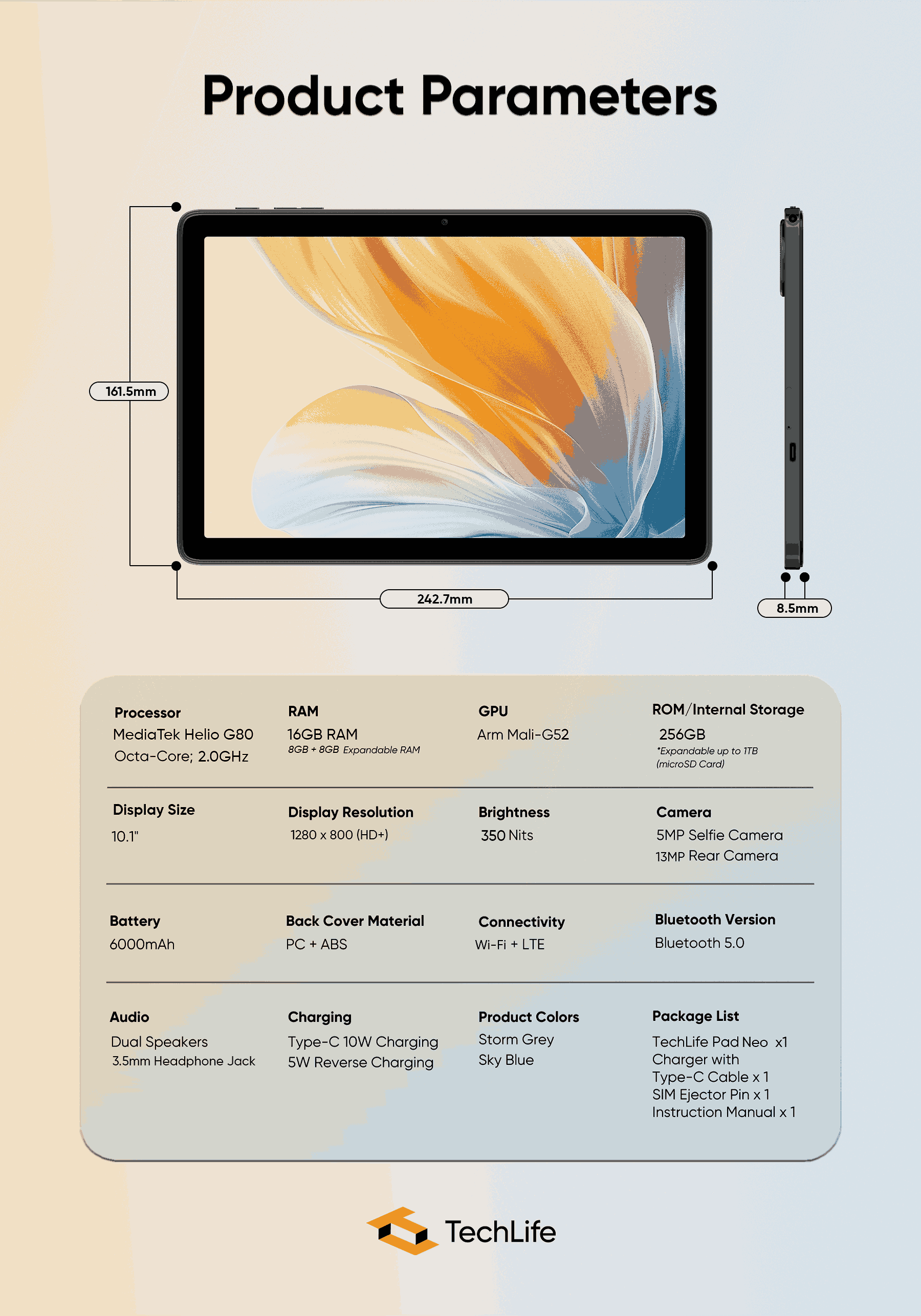 [NEW LAUNCH] Techlife Pad Neo - Seamless LTE connectivity | 10.1 high definition display | 16 ...