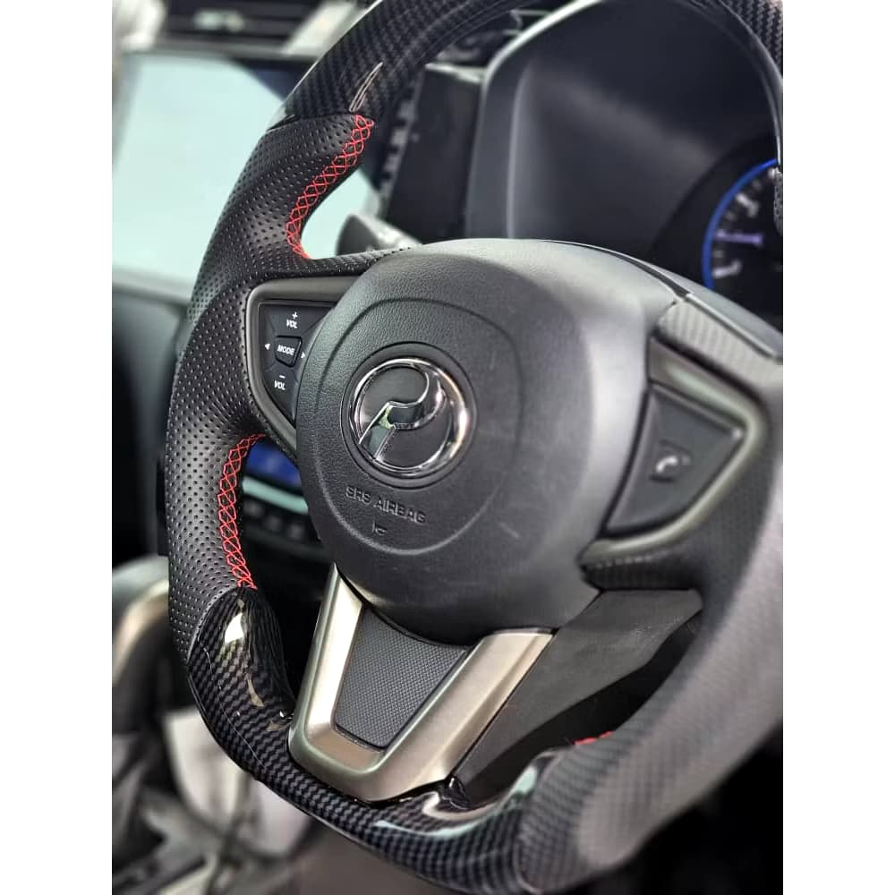 Perodua Myvi 2018 - 2021 Carbon Steering \Leather Steering | Shopee ...