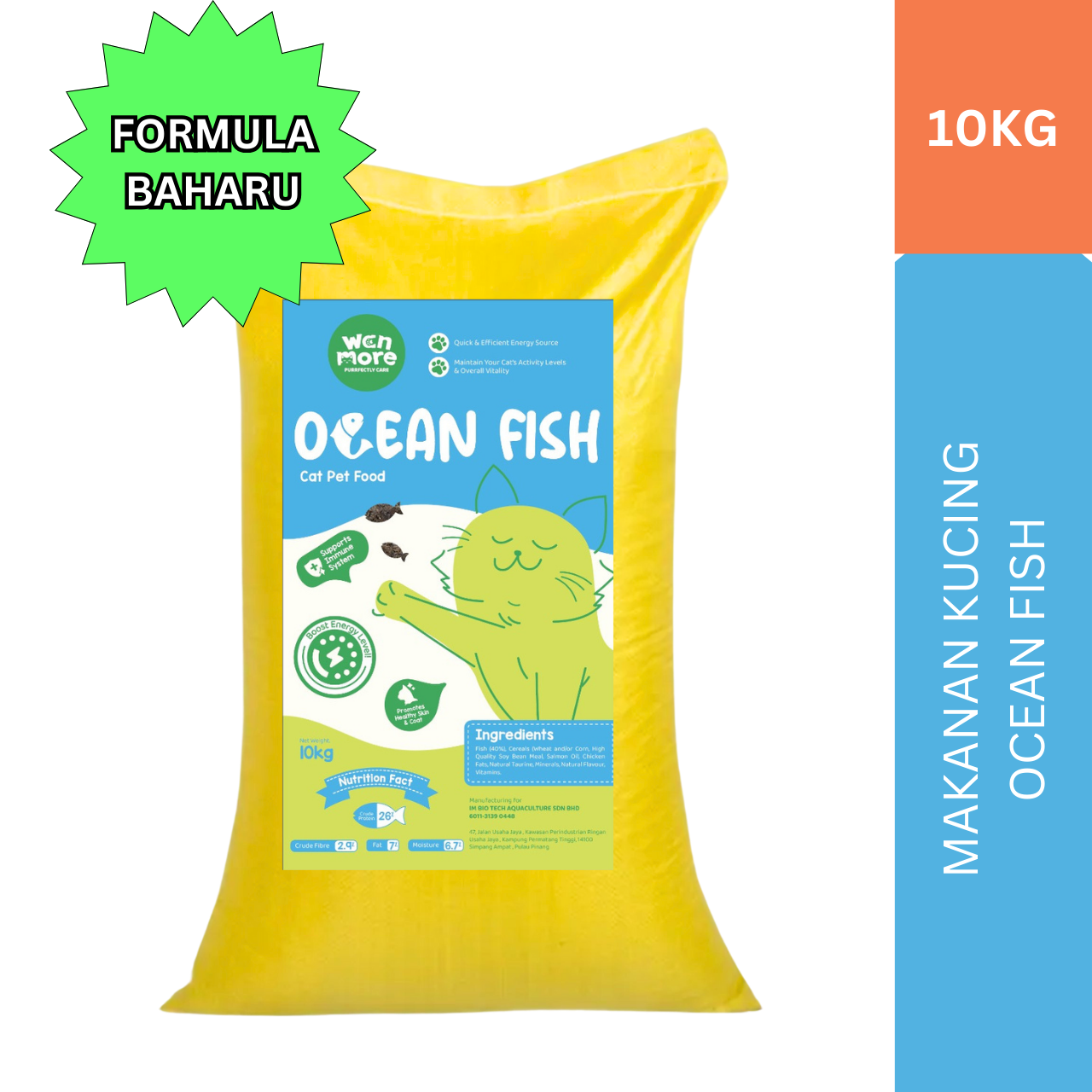WAN MORE Makanan Kucing 10kg Cat Food DEWASA DAN KITTEN Makanan Kucing ...