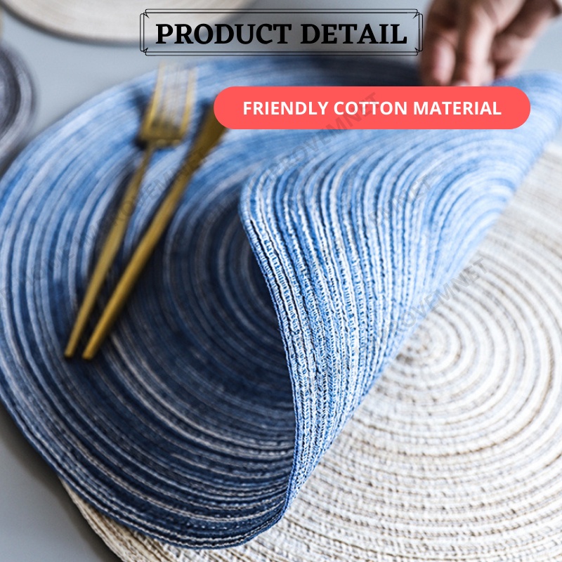 QB lapik pinggan pelapik meja makan Round Plate Mat Dining Table Alas ...