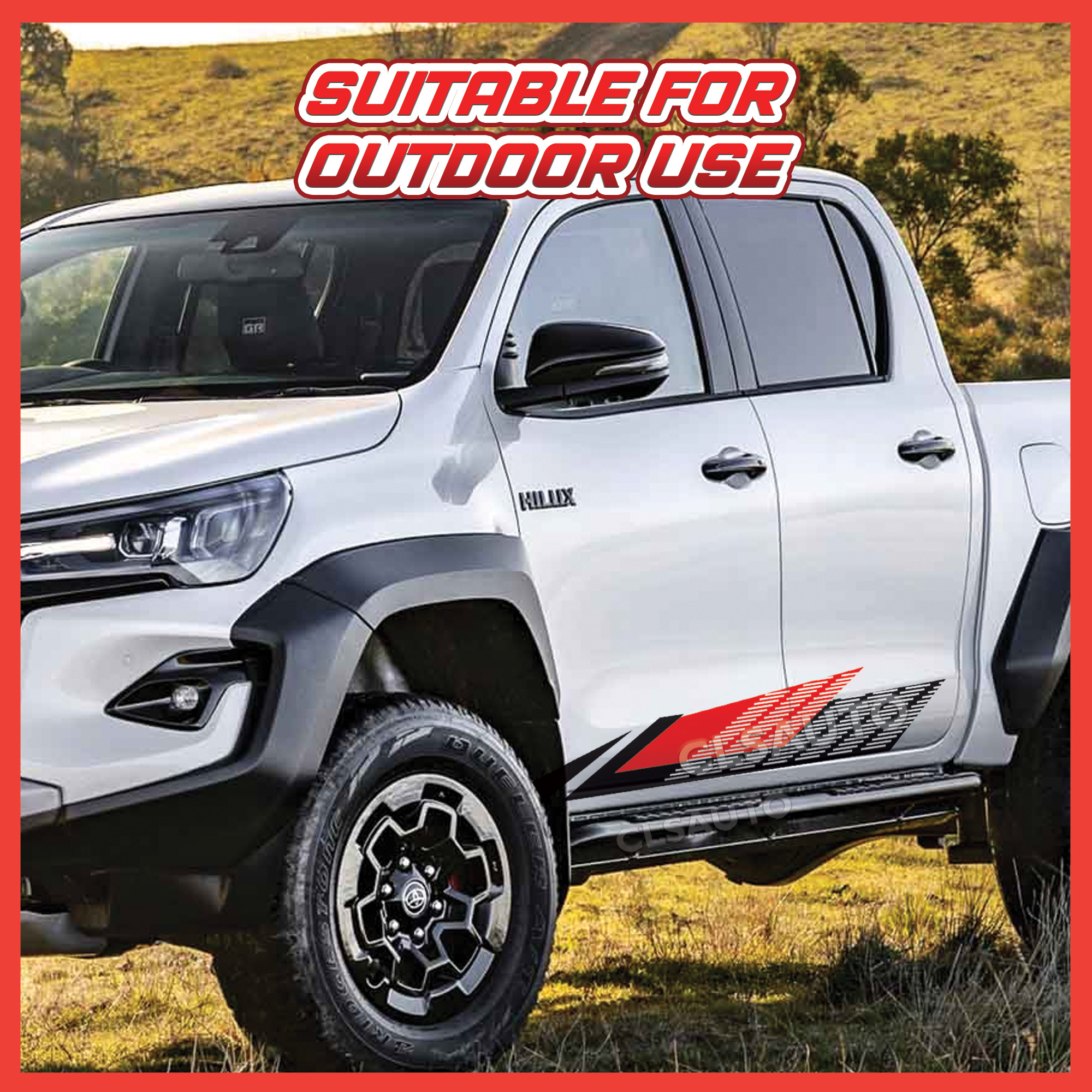 TOYOTA Hilux Body Sticker Design 19 - Car Body Sticker Side Lining ...