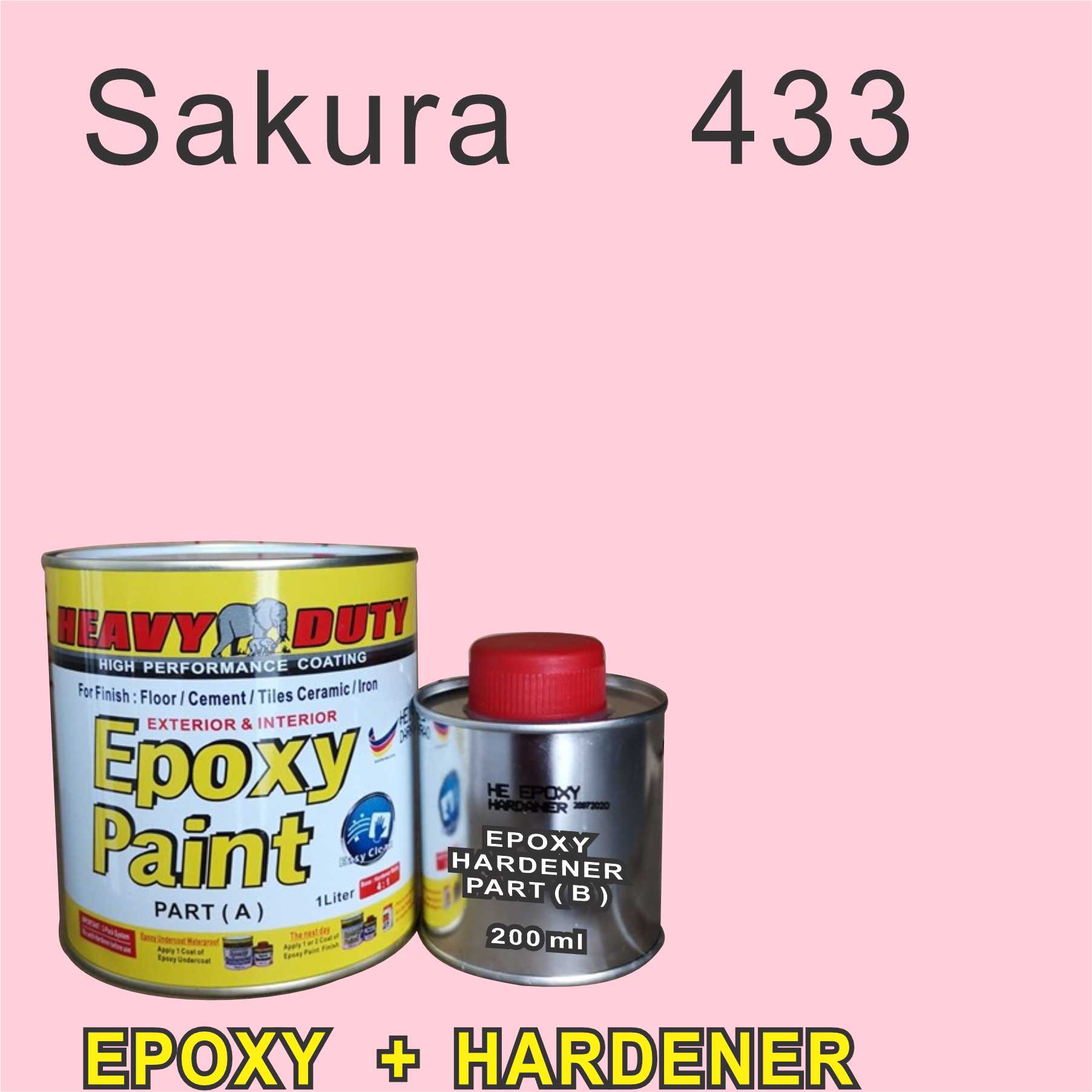 433 SAKURA PINK Epoxy Paint ( Heavy Duty Coating Brand ) Floor Coating ...