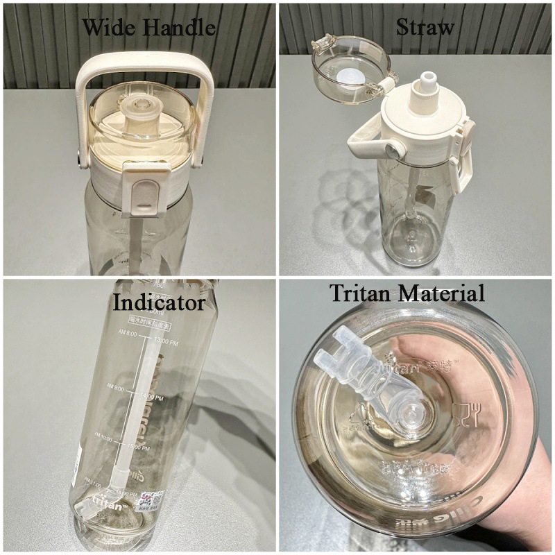 Cille Dodge 780ml Slim Travel Leakproof Tritan BPA-Free Water Bottle c/w Handle | Shopee Malaysia