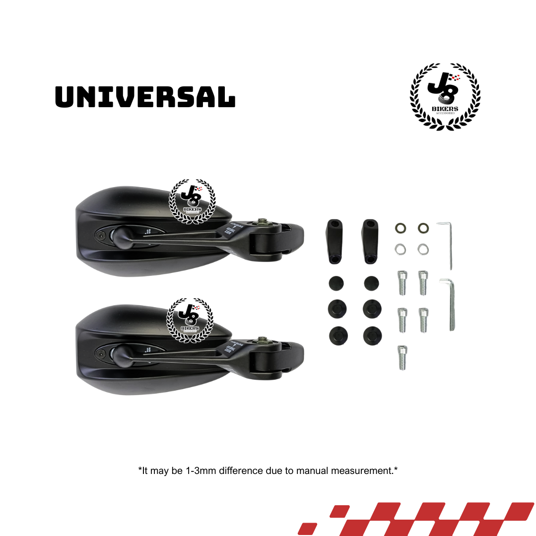 Universal CNC Aluminum Alloy Rearview Blue Lens Napoleon Side Mirror ...