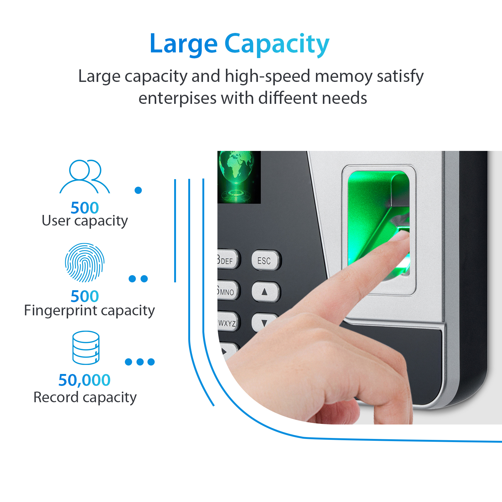 NGTeco Biometric Attendance Machine Punch Card Machine Thumbprint ...