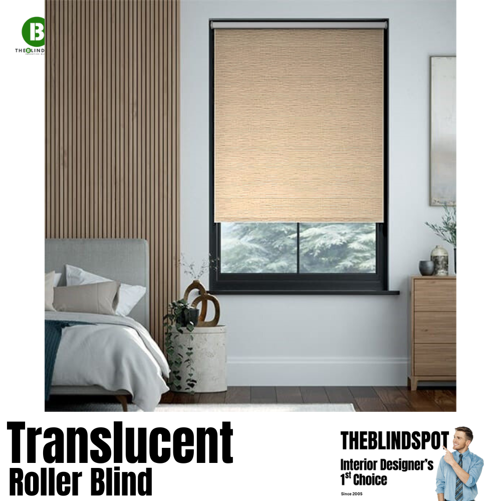TheBlindSpot Textured Design Translucent Roller Blind 70% Light ...