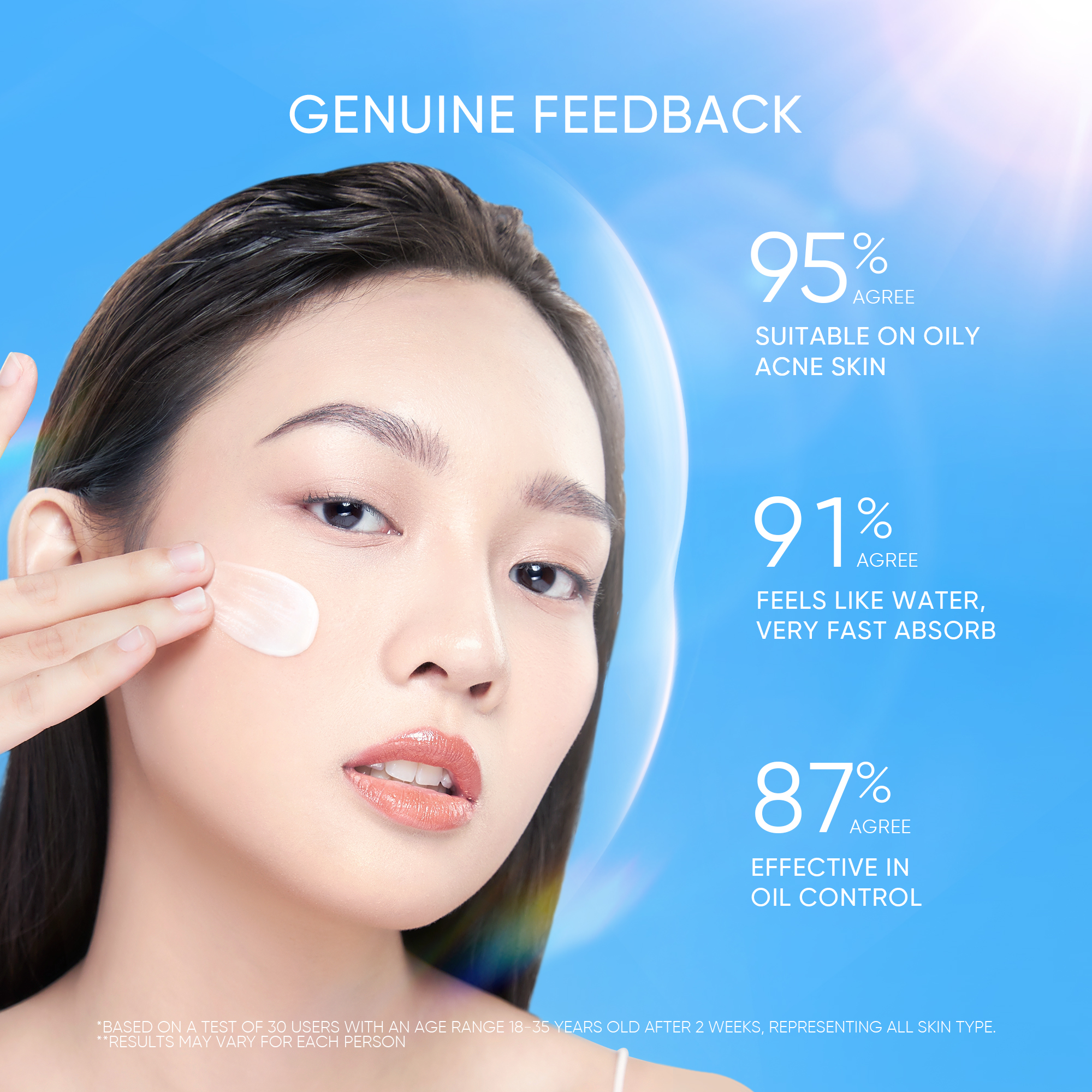 SKINTIFIC Aqua Light Daily Sunscreen SPF35PA+++ Non-sticky Lightweight ...