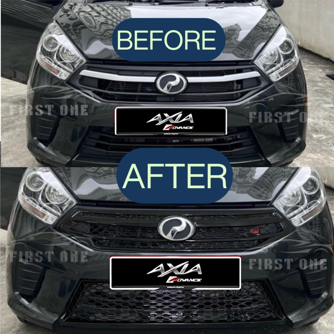 Perodua Axia AV Spec & SE Spec Only 2017-2021 Front Grill Glossy Black ...