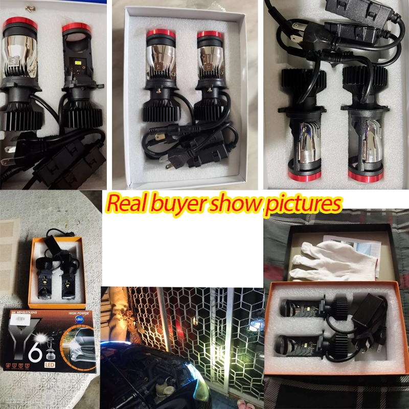 🔥READY STOCK🔥2PCS Y6 Y7 high power car LED H4 headlight Projector bulb super bright spotlight ...