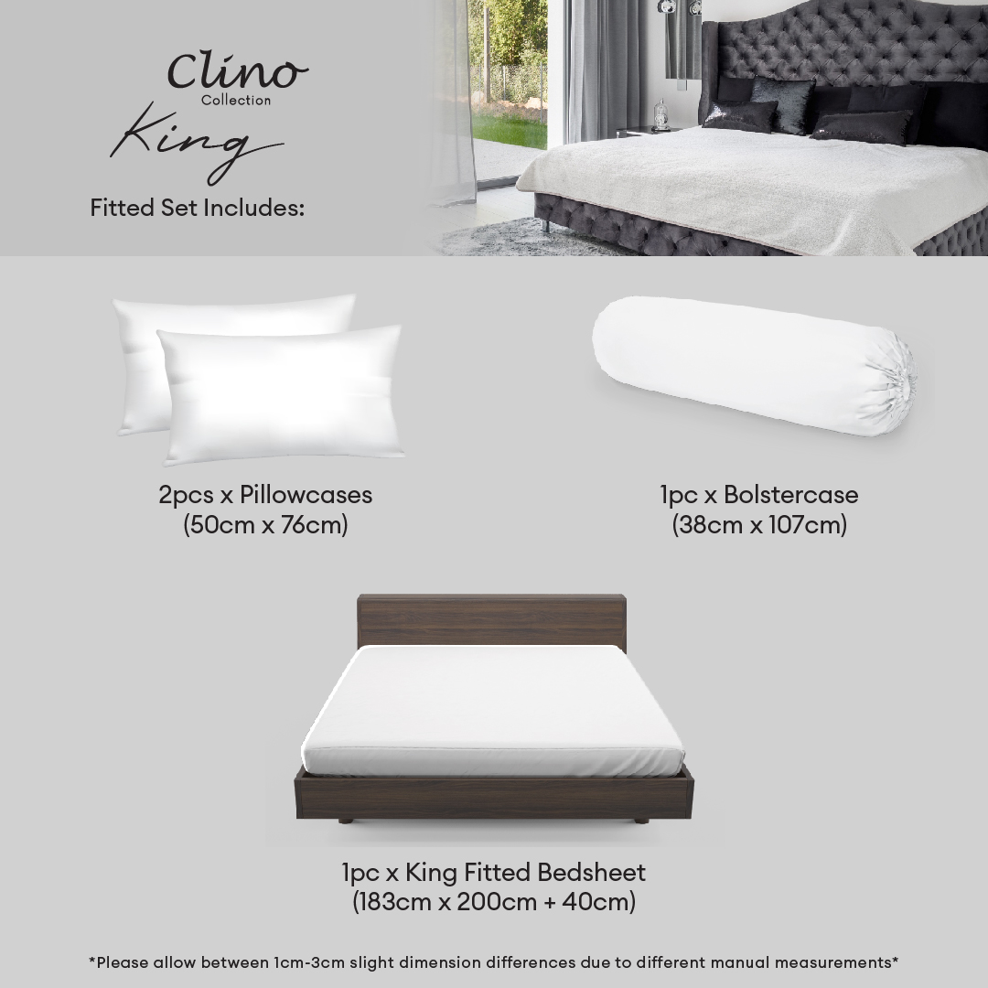 Jean Perry Clino Fitted Bedsheet Set (w/o Comforter) - 100% Combed ...