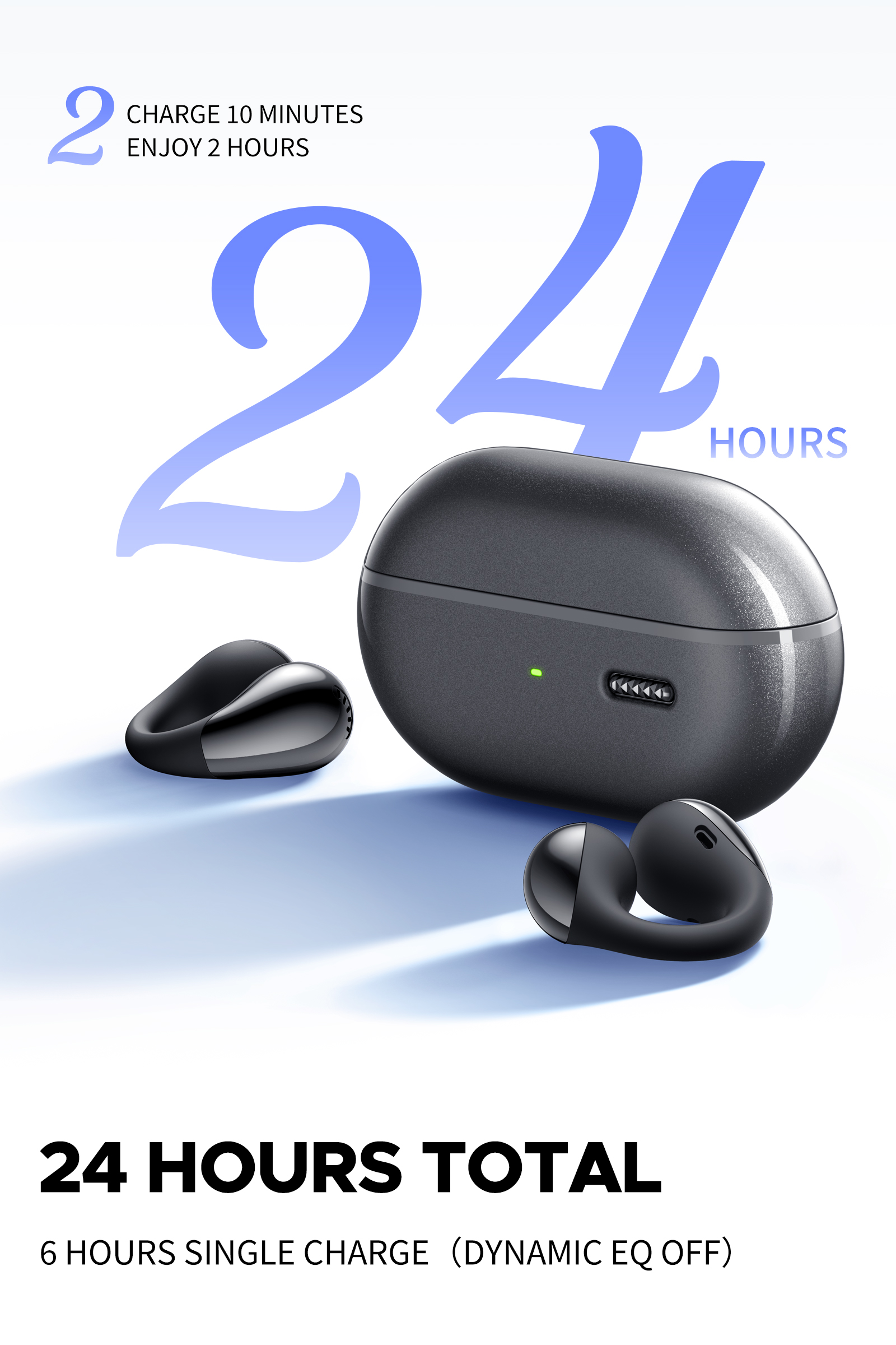 SoundPEATS PearlClip Pro Earphones Open Ear Air Conduction CC Ear Clip ...