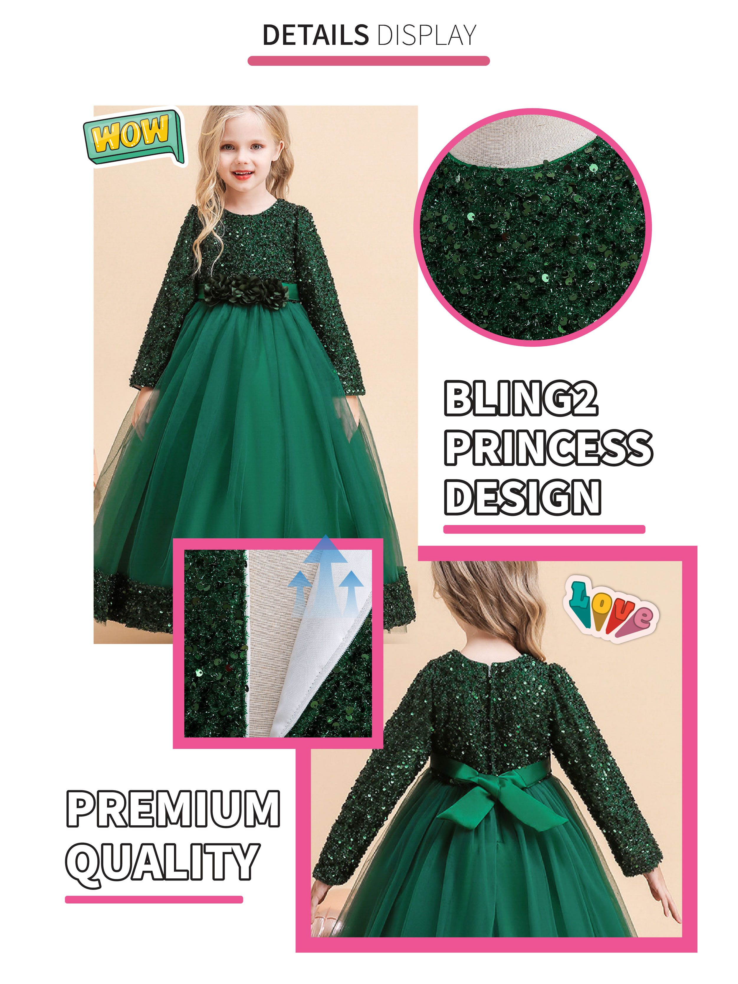 [4-9±yrs] Gaun Budak Girl Dress Kids Dress Princess Retro Kembang Soft ...