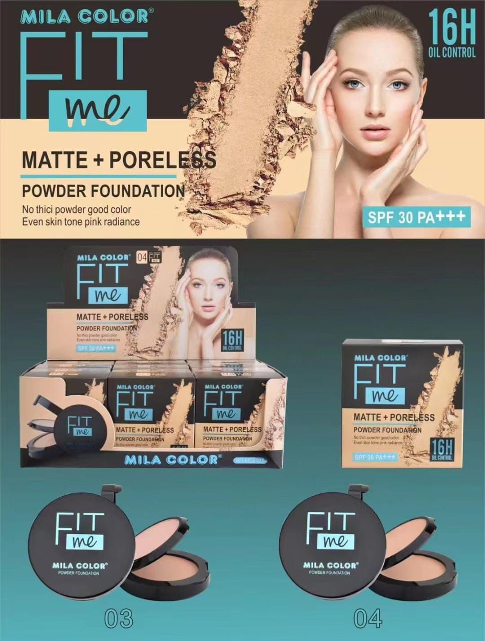 MILA COLOR FIT ME POWDER 2IN1 (1BOX) | Shopee Malaysia