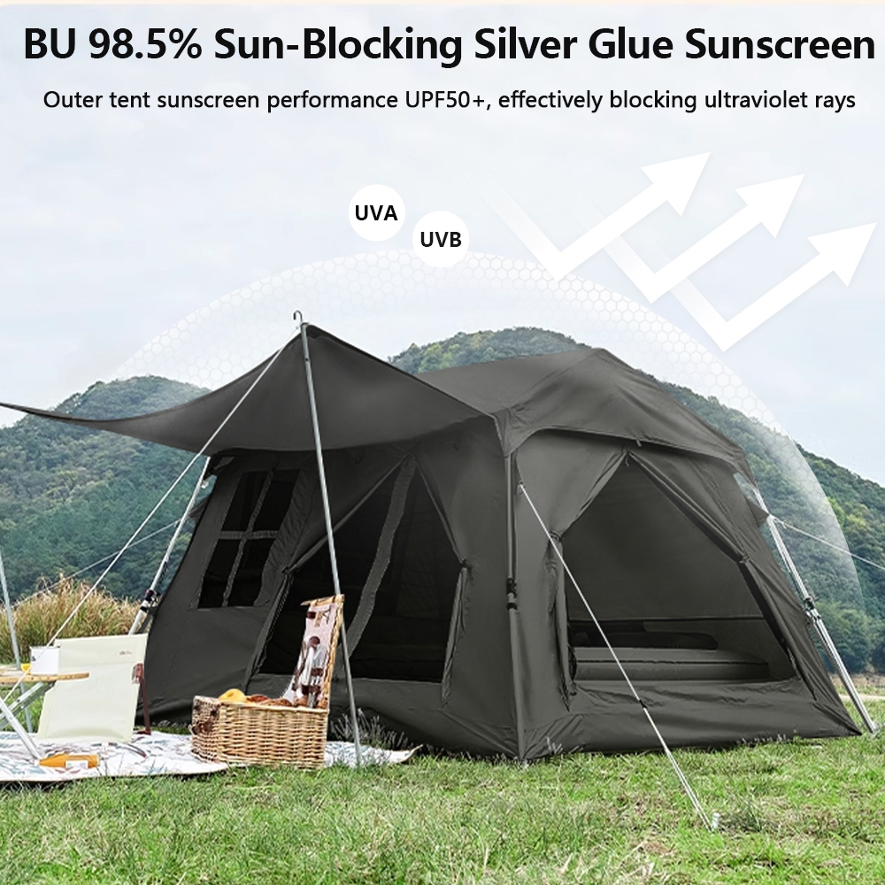 KEEPHIKE Outdoor Tent Camping Windproof Rainproof Sunproof House-Shaped ...