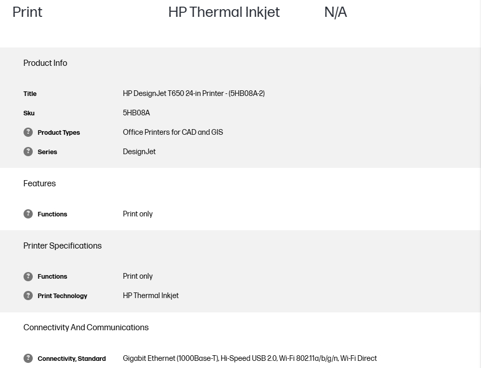 HP DesignJet T650 24-in Printer (5HB10A) | Shopee Malaysia